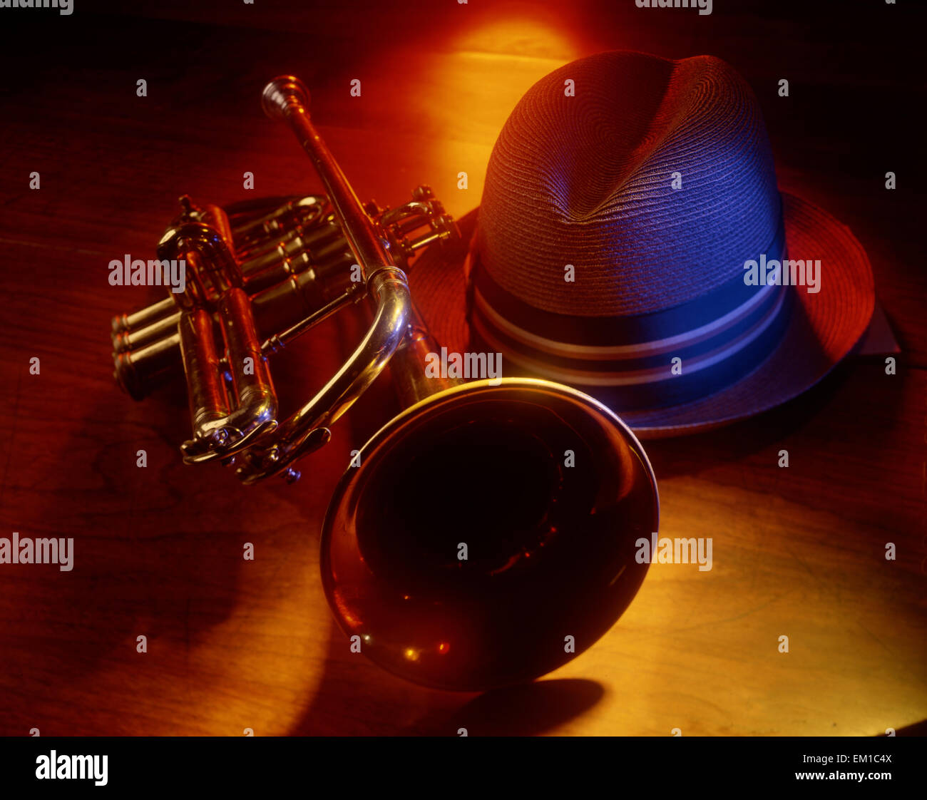 TRUMPET & HAT Stock Photo - Alamy