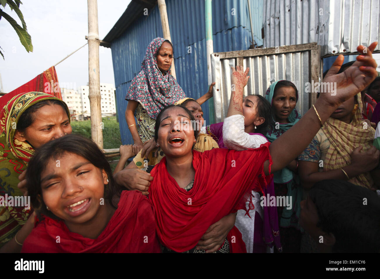 Dhaka, Bangladesh. 15th Apr, 2015. Relatives of the missing people ...