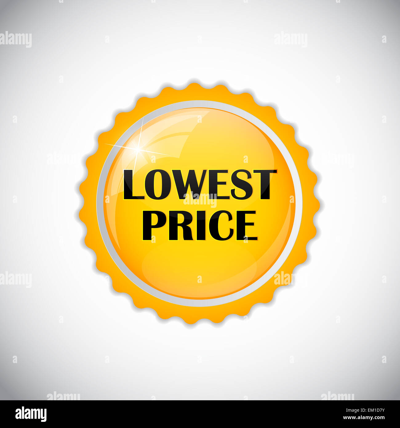 Lowest Price Golden Label Vector Illustration Stock Photo - Alamy
