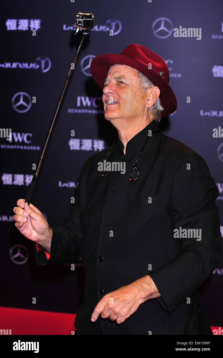 Shanghai, China. 15th April, 2015. Actor BILL MURRAY poses for photos ...