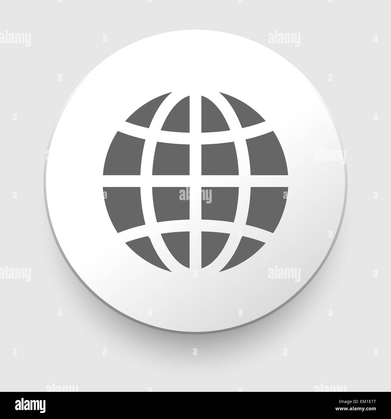 Globe earth icons on white background Stock Photo - Alamy
