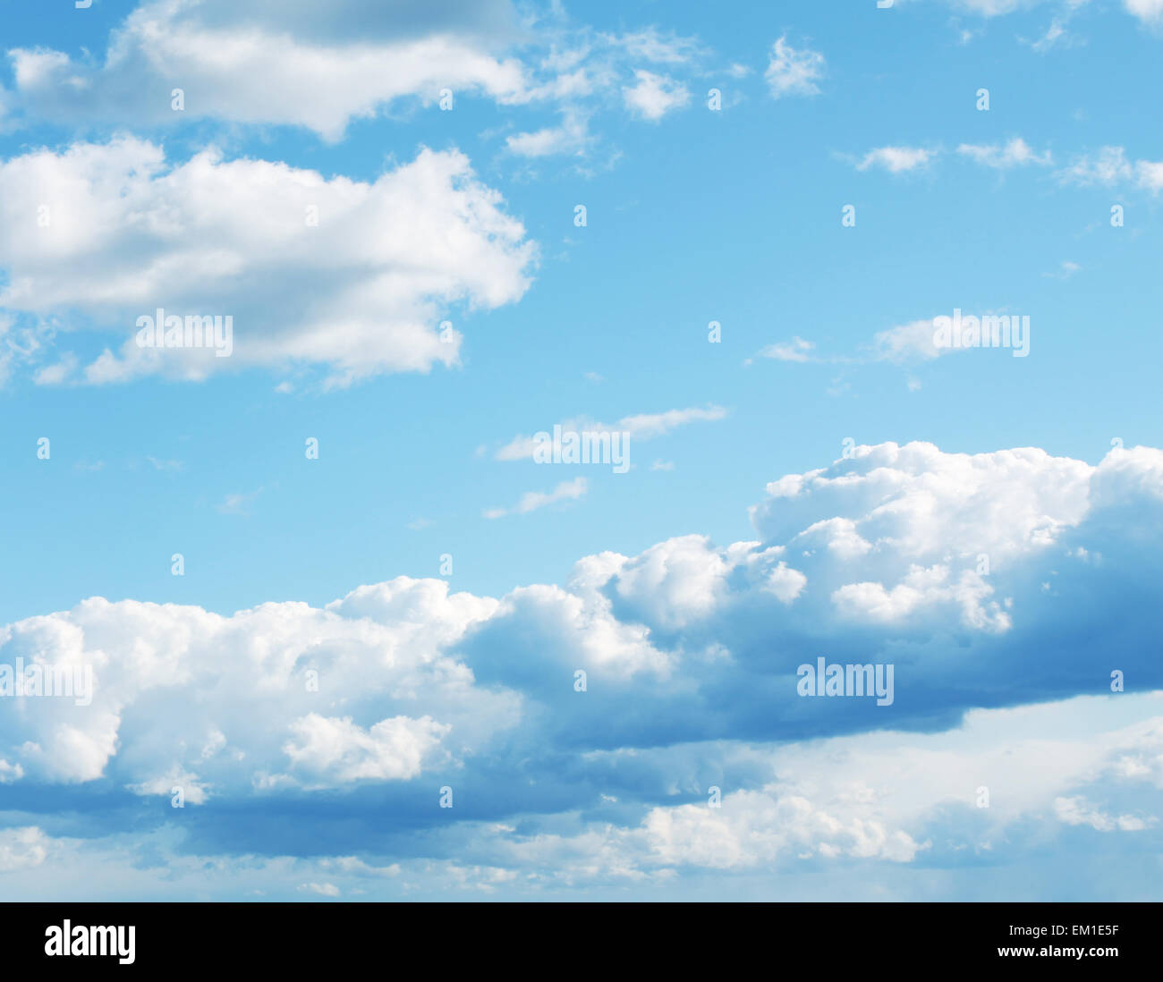 Blue sky, clouds and sun light. Summer, spring background Stock Photo ...