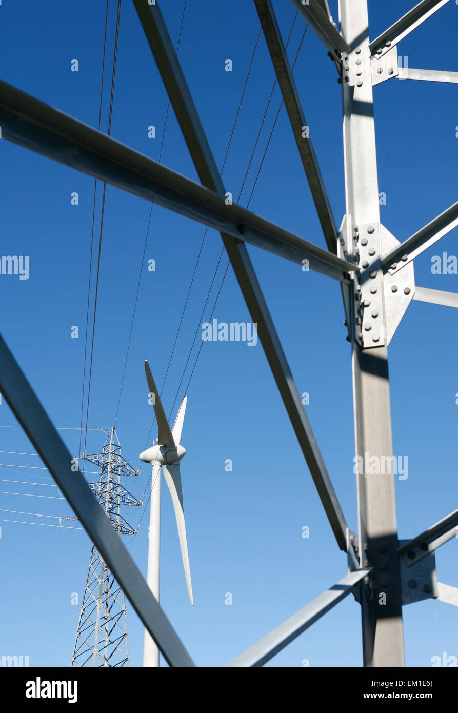 Wind Turbines on a modern windmill farm for alternative energy ...