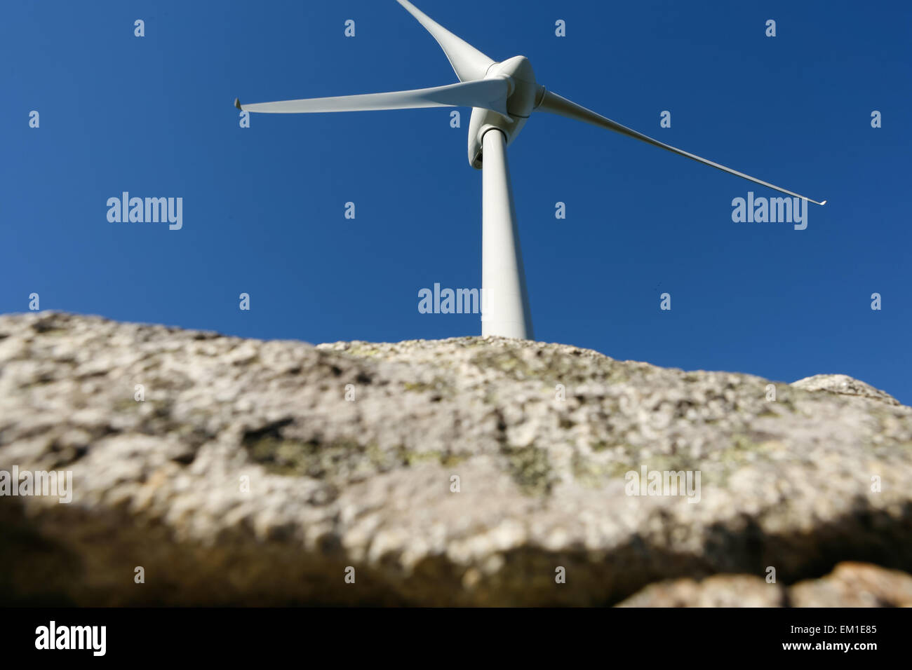 Wind Turbines on a modern windmill farm for alternative energy ...