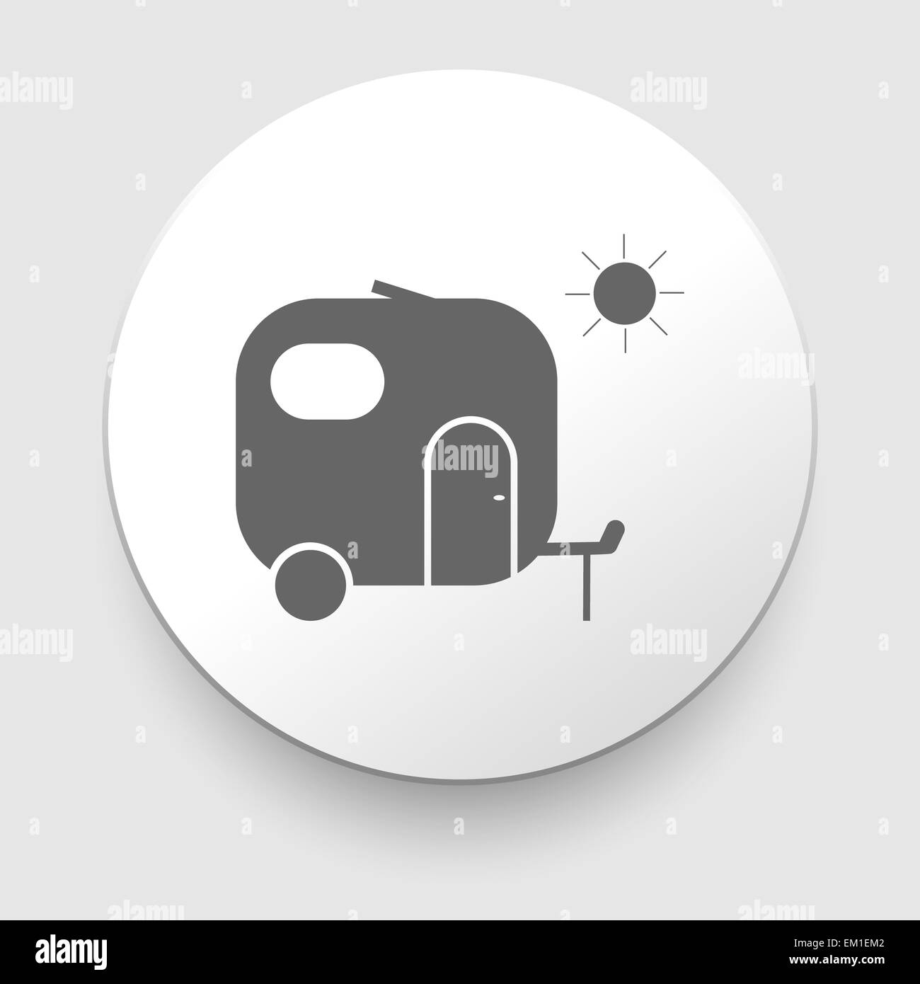 Camper trailer symbol hi-res stock photography and images - Alamy