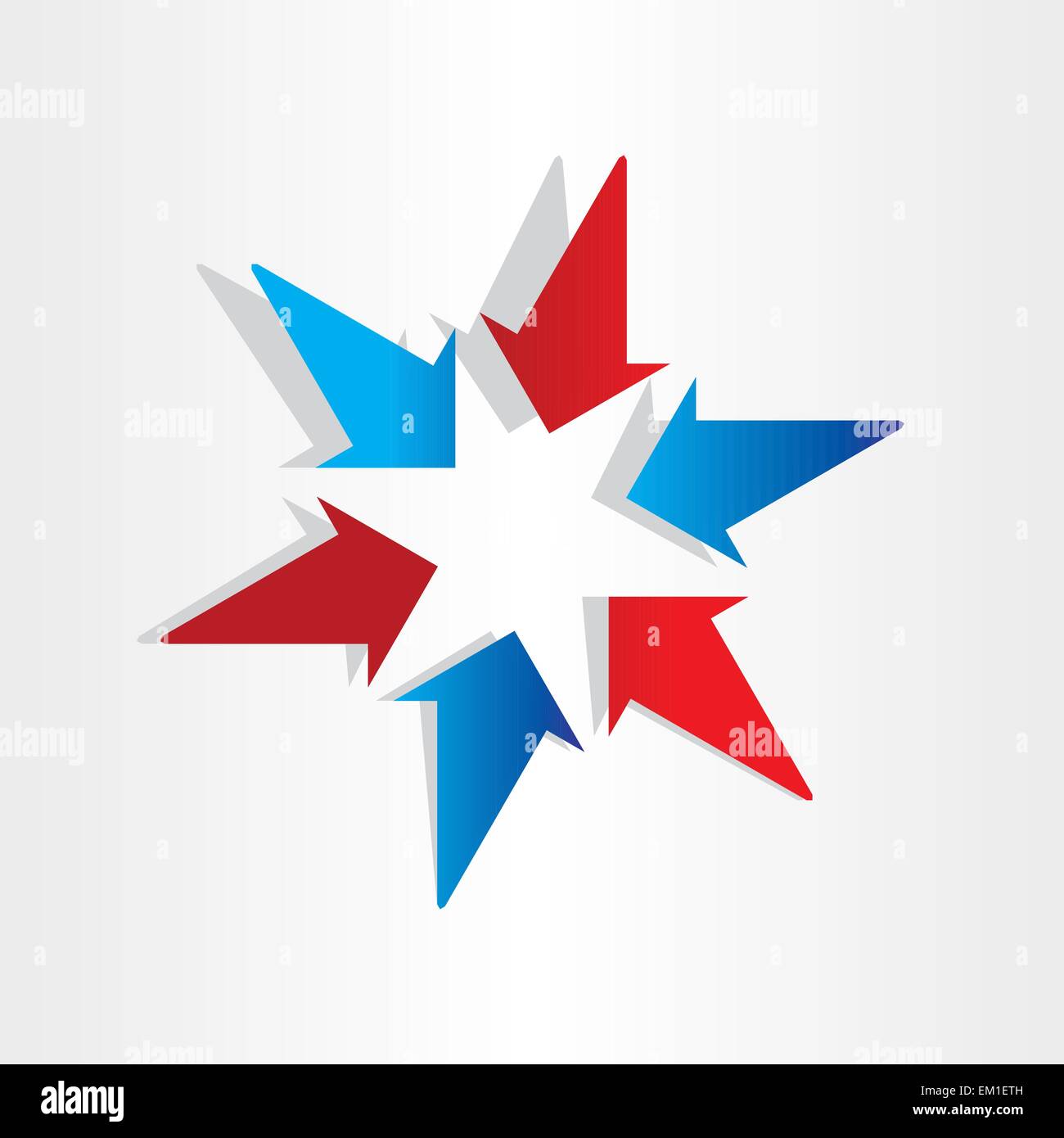 arrows symbol center target abstract design element Stock Vector Image ...