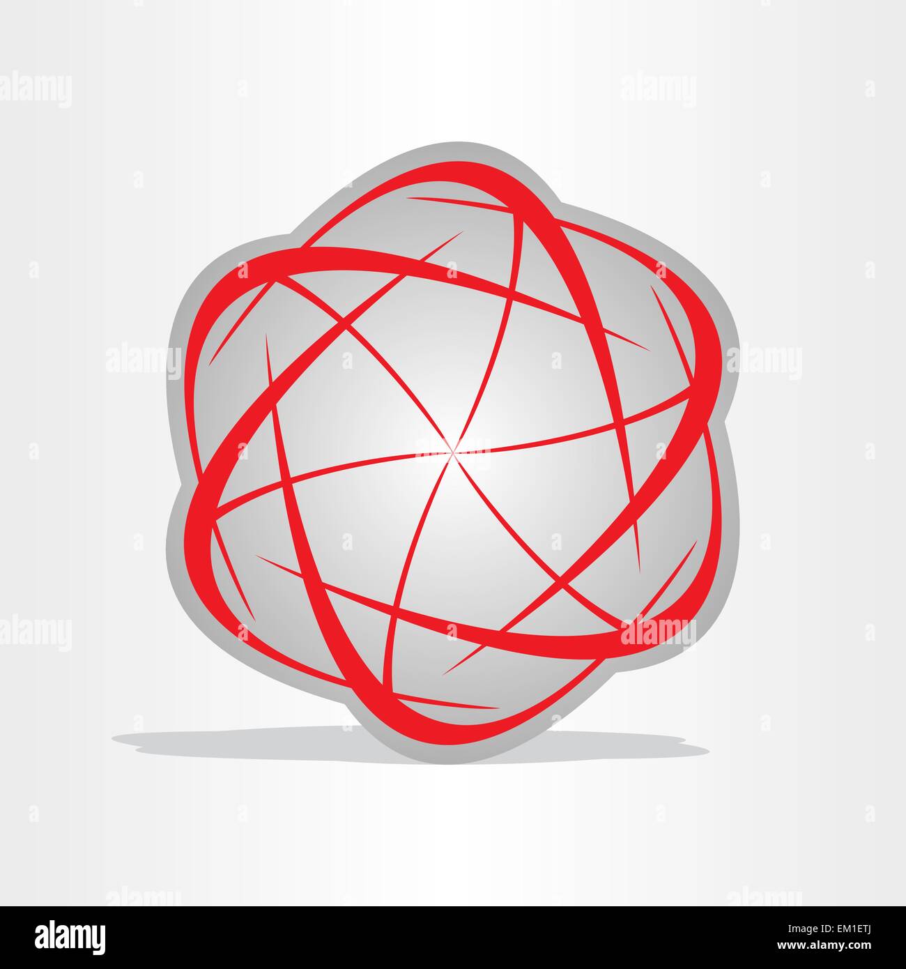 atom energy abstract red symbol design element Stock Vector Image & Art ...