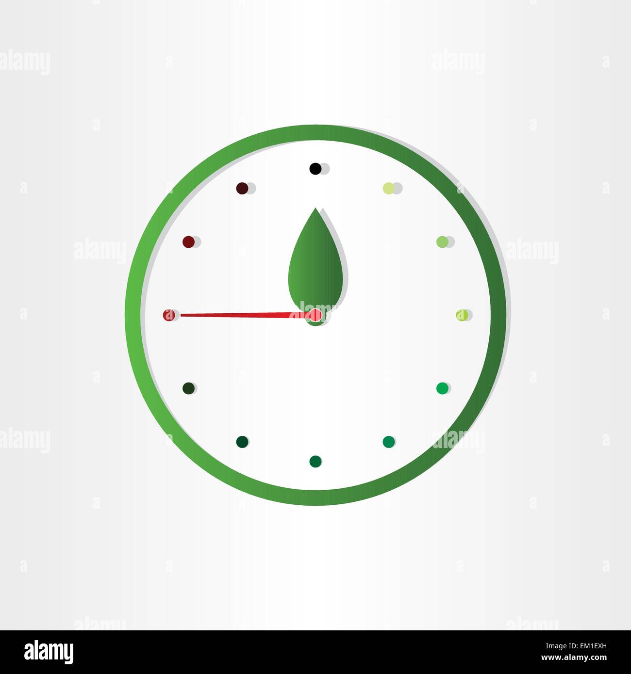 eco clock concept time for ecology abstract design element Stock Vector ...