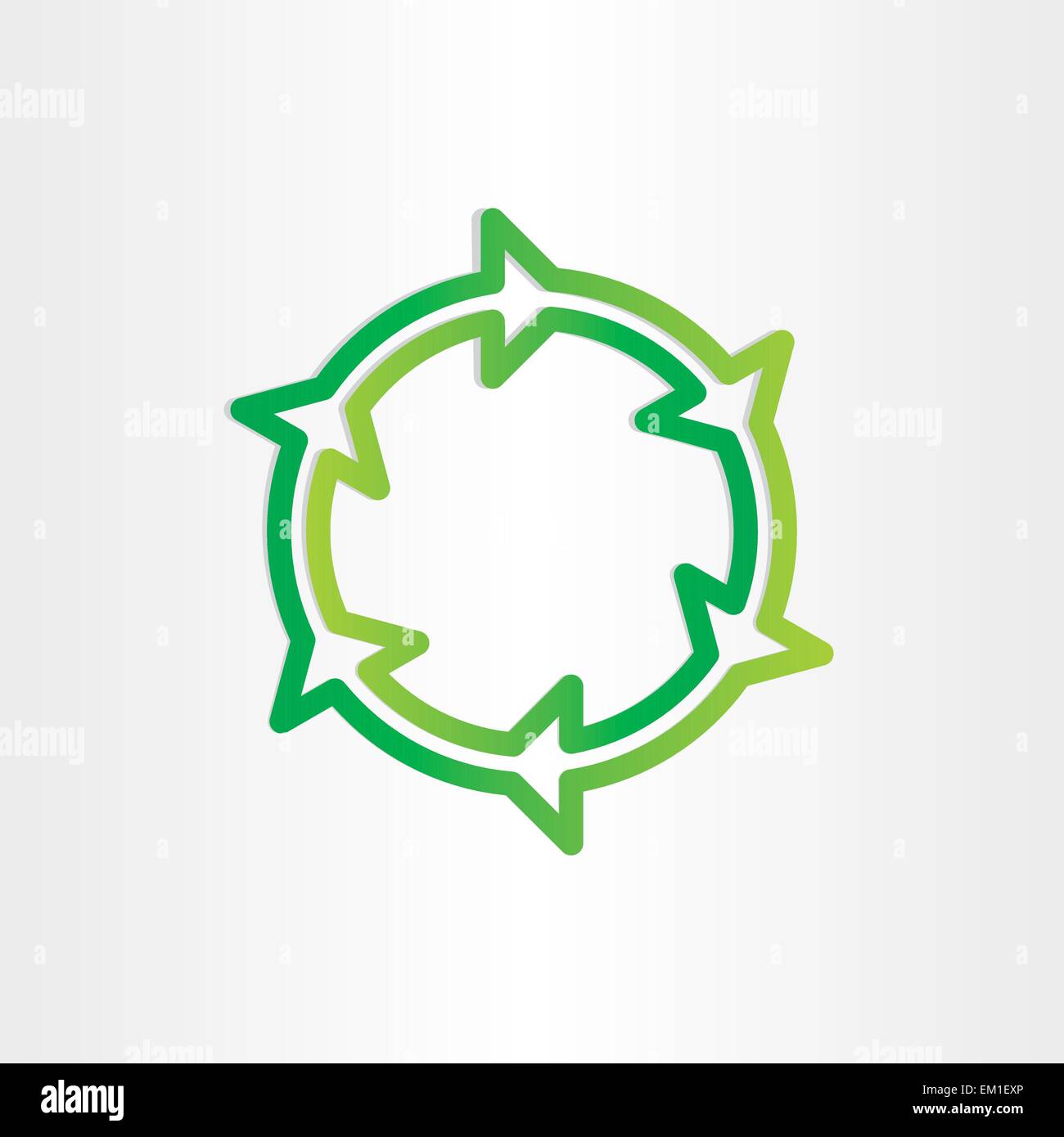 eco recycle green symbol icon design element Stock Vector Image & Art ...