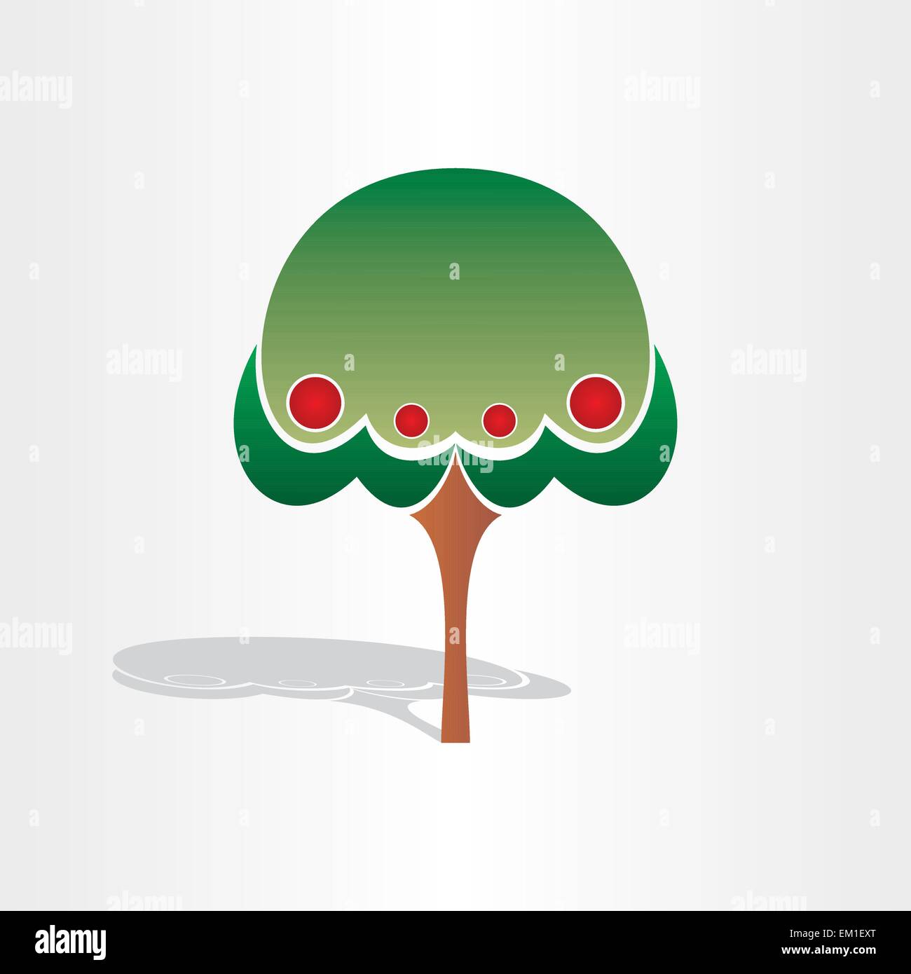 family tree symbol design abstract stylized icon Stock Vector Image ...