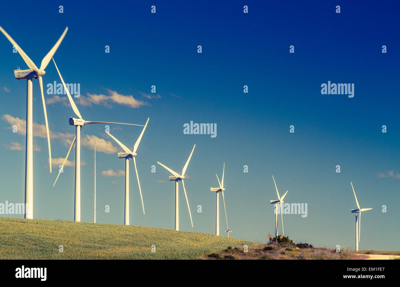 Windmills. Burgos, Spain. Europe Stock Photo - Alamy