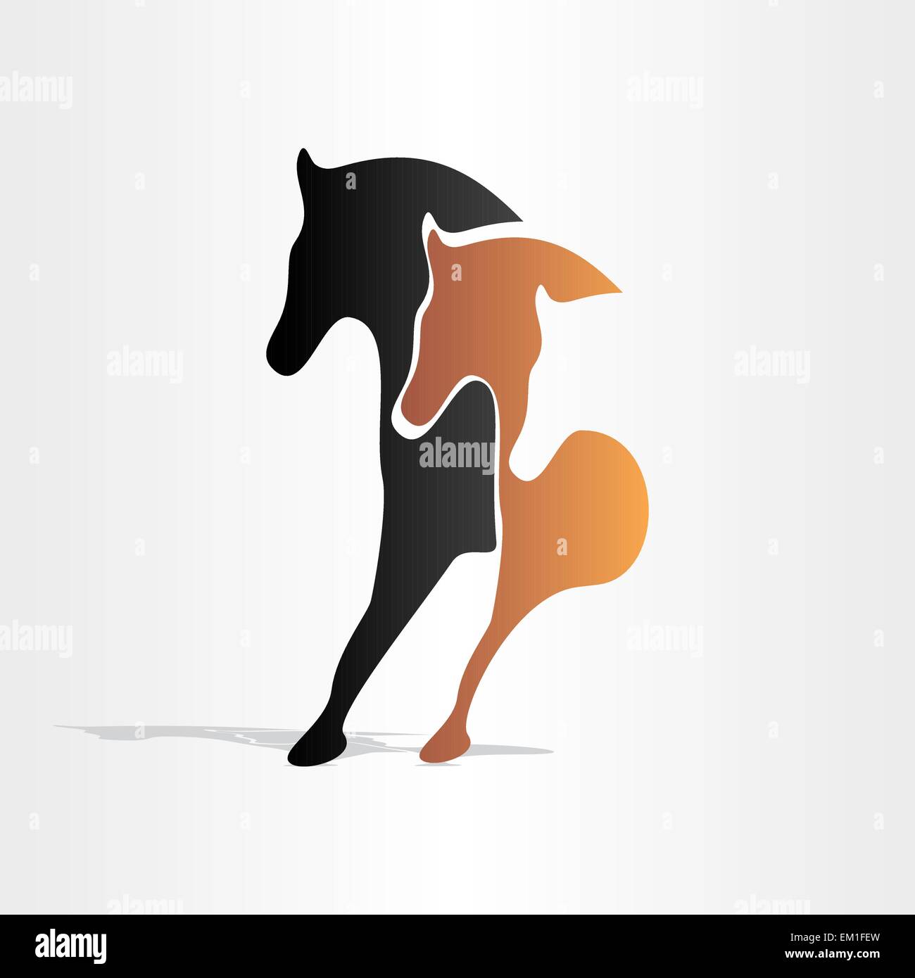 Horses running Stock Vector Images - Alamy