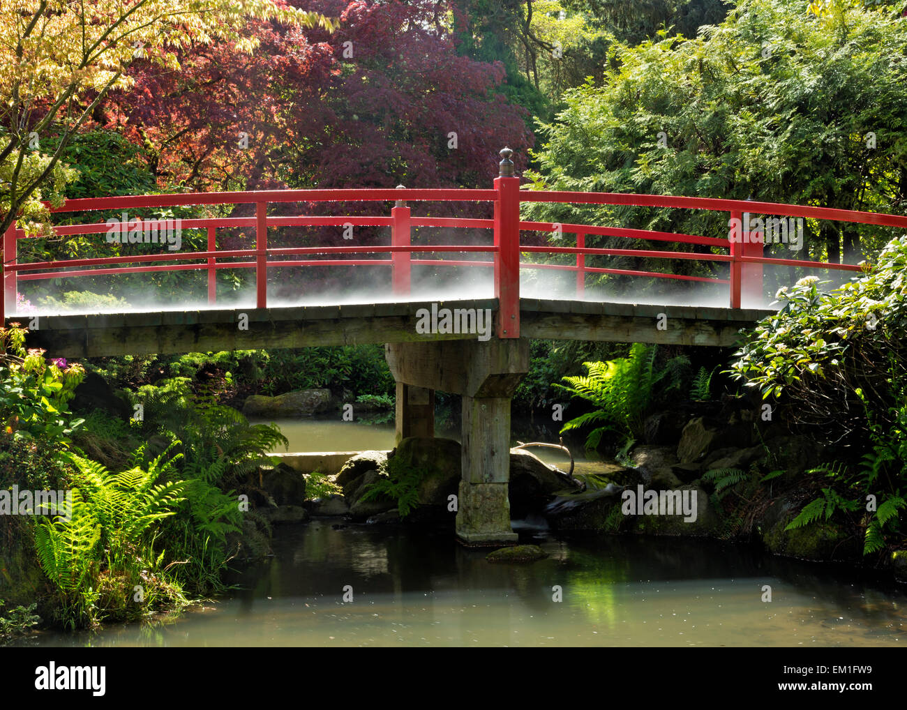 WA10285-00...WASHINGTON - Heart Bridge, after a rain storm, in Kubota ...