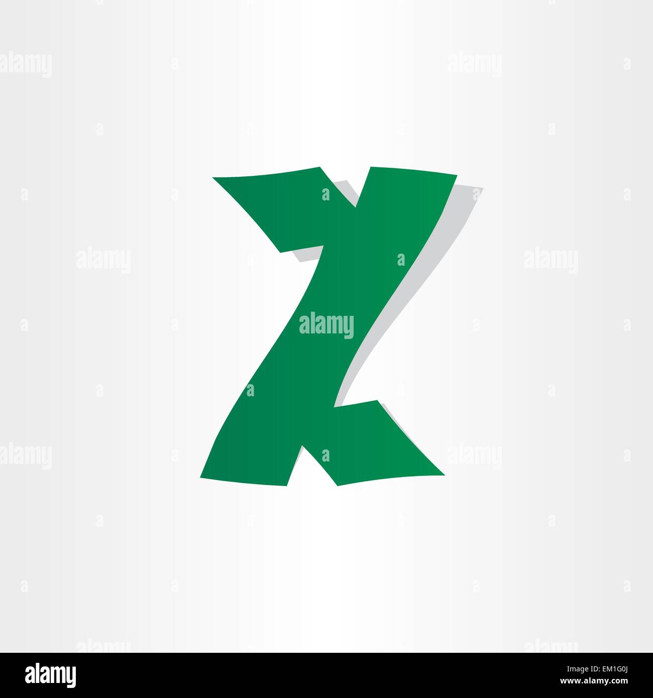 letter z abstract icon design element green symbol Stock Vector Image ...