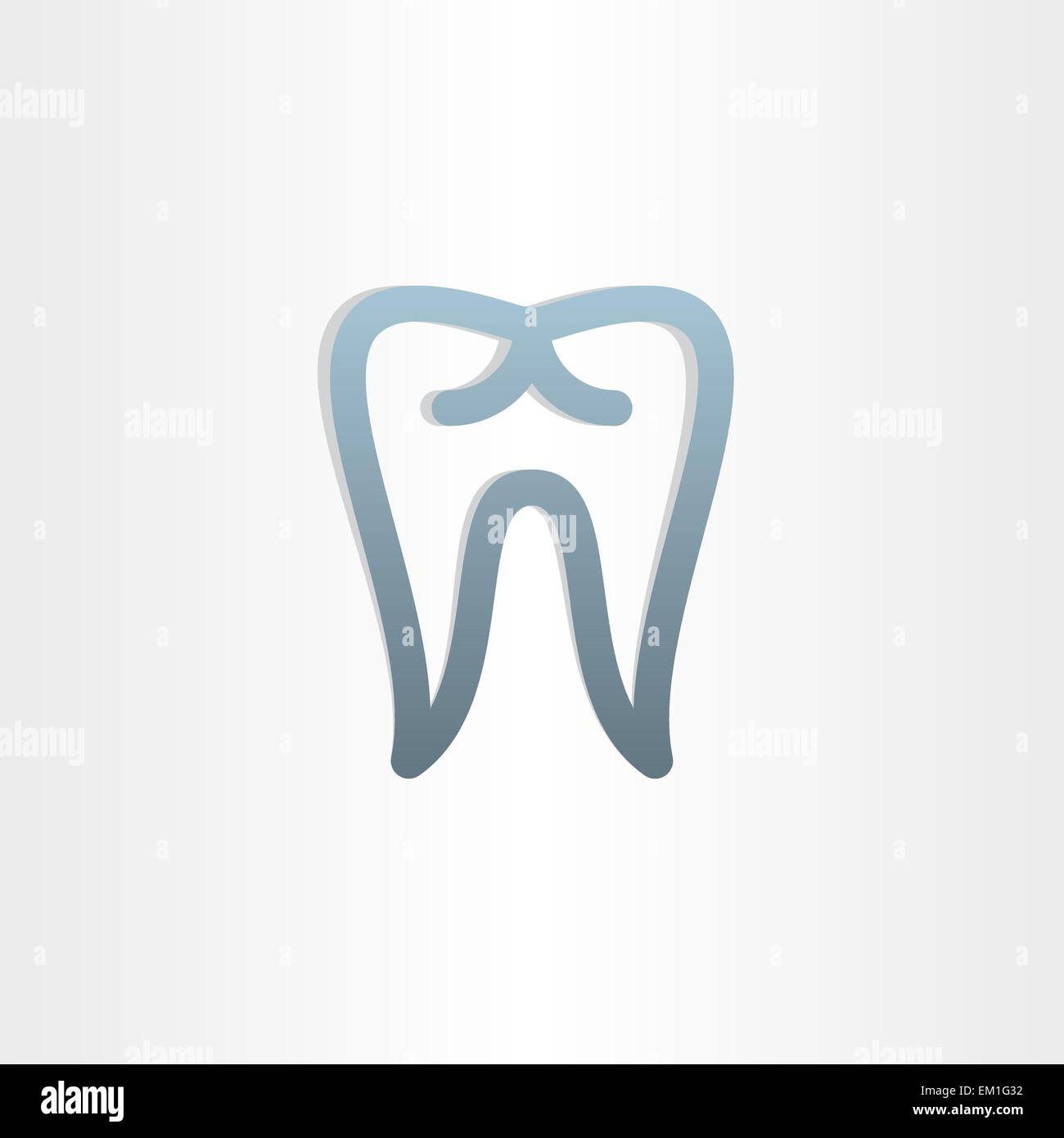 tooth icon dental design abstract stylized symbol Stock Vector Image ...