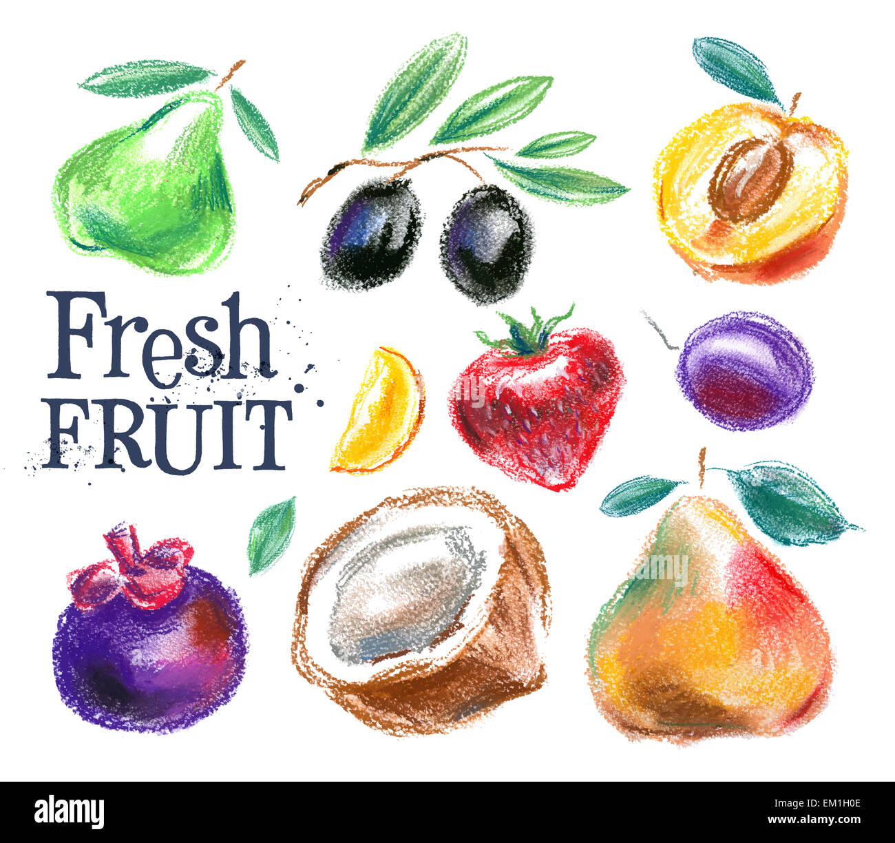 fruit vector logo design template. food or harvest icon Stock Photo - Alamy