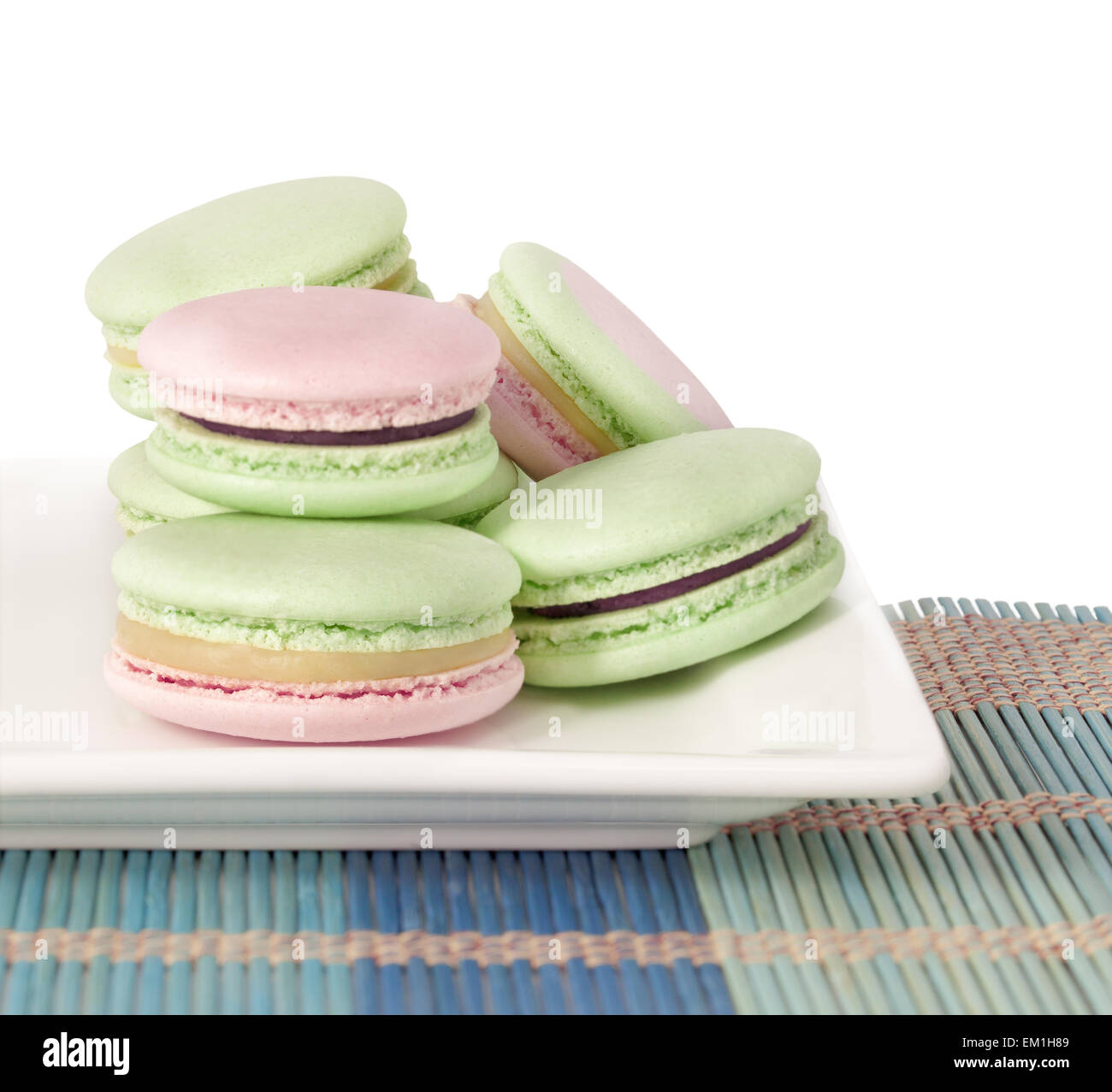 macarons isolated on white Stock Photo - Alamy