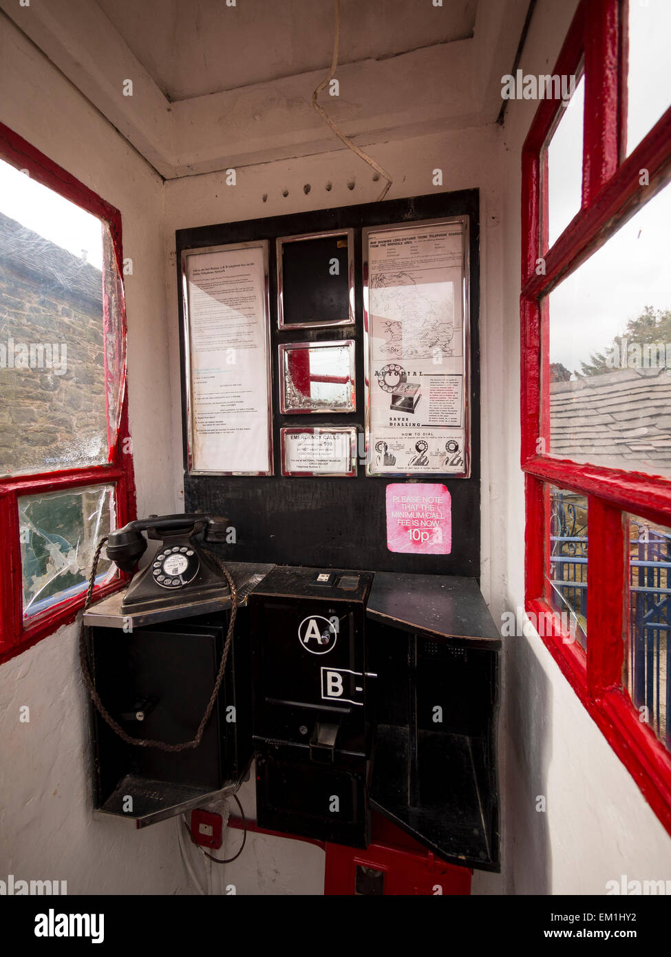 Interior of vintage telephone box hi-res stock photography and images ...