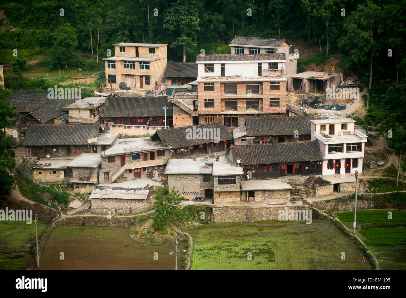 Rural village; Yunnan Province, China Stock Photo - Alamy
