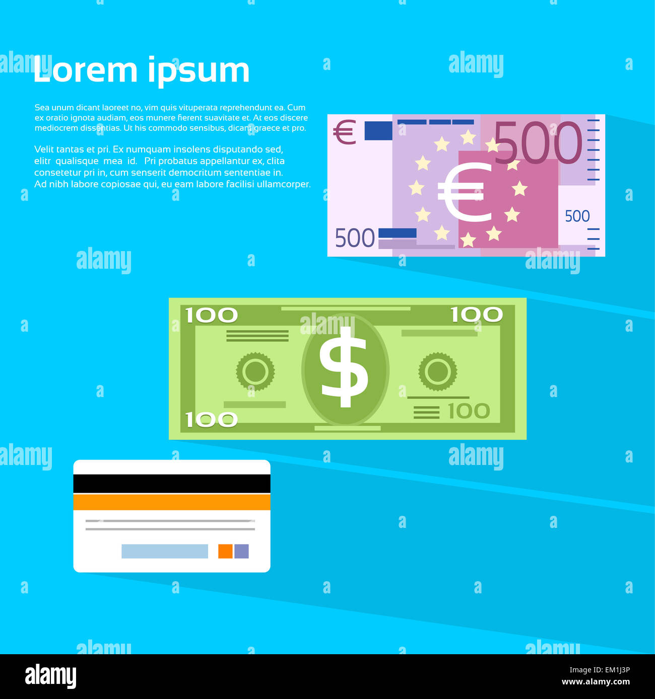 Currency Cash Banknote Dollar Euro Credit Card Stock Photo - Alamy