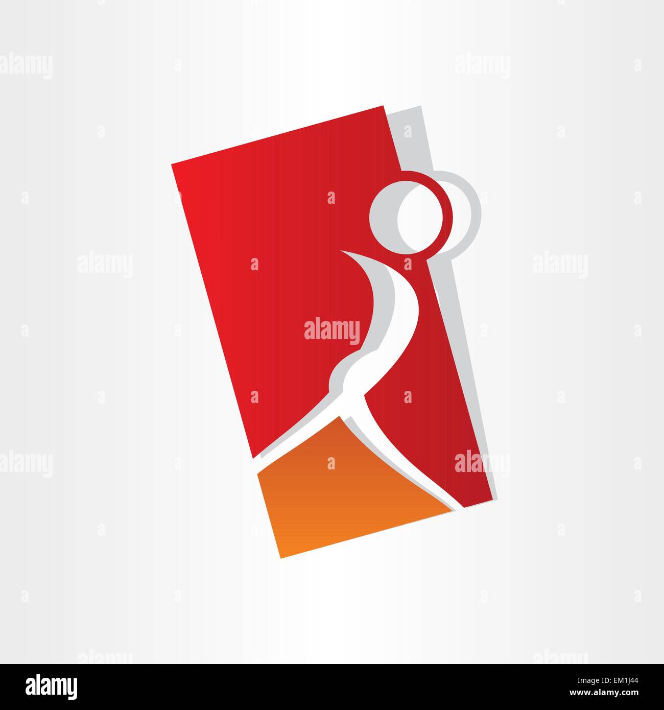 girl dancing symbol design abstract stylized icon Stock Vector Image ...