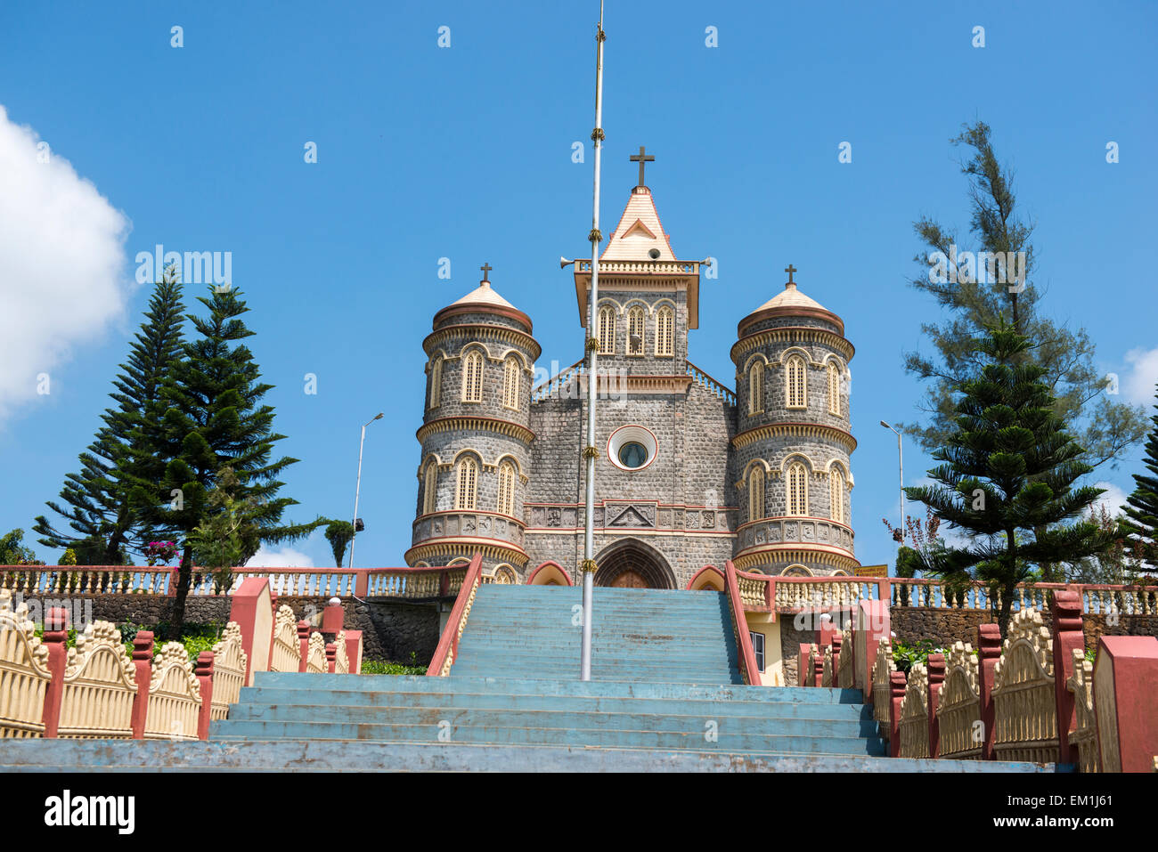 Pattumala Matha Church and Pilgrim Centre in Kerala, India Stock Photo ...