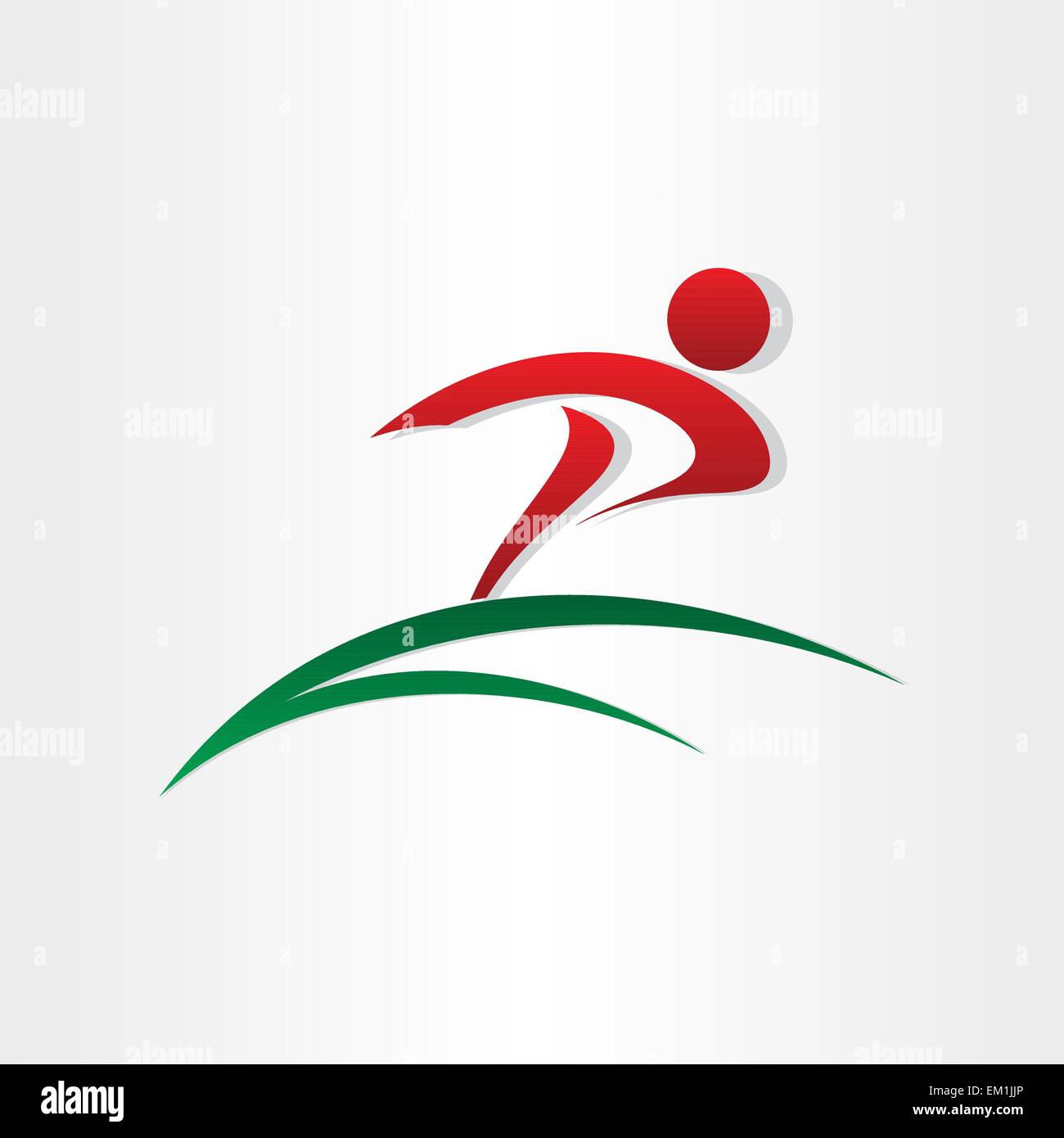 winner running letter p icon abstract design element Stock Vector Image ...