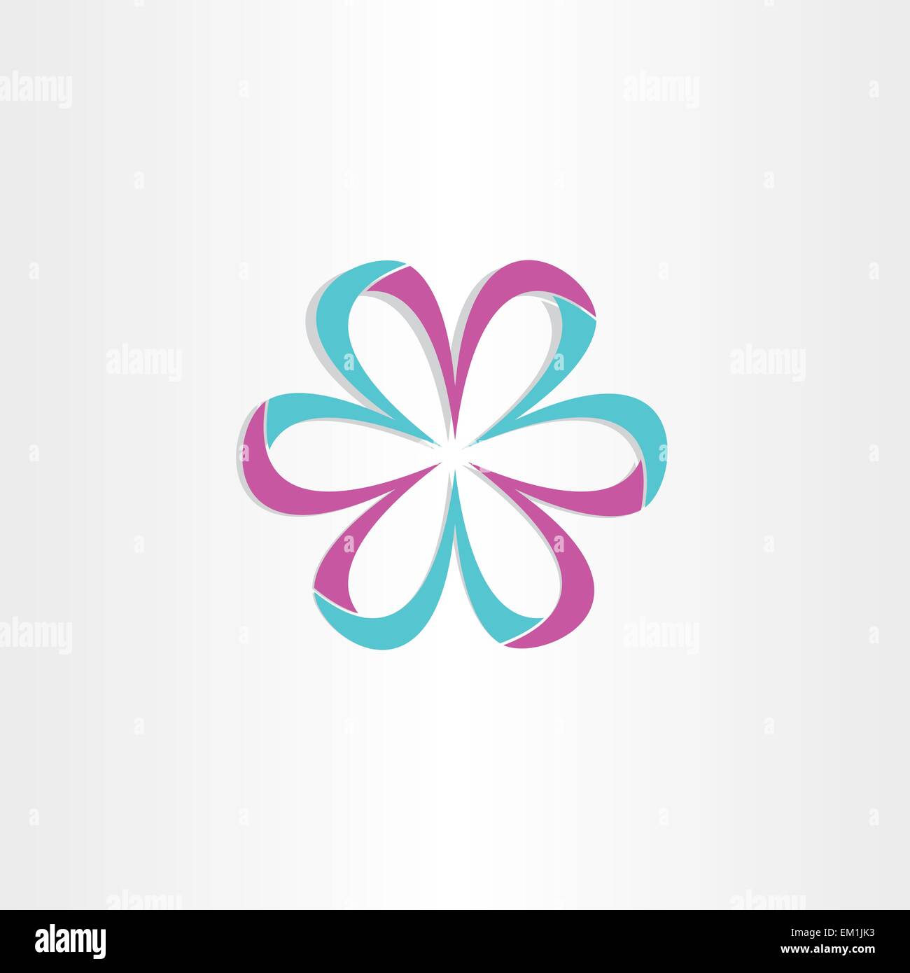 3d flower symbol design valentine card label Stock Vector Image & Art ...