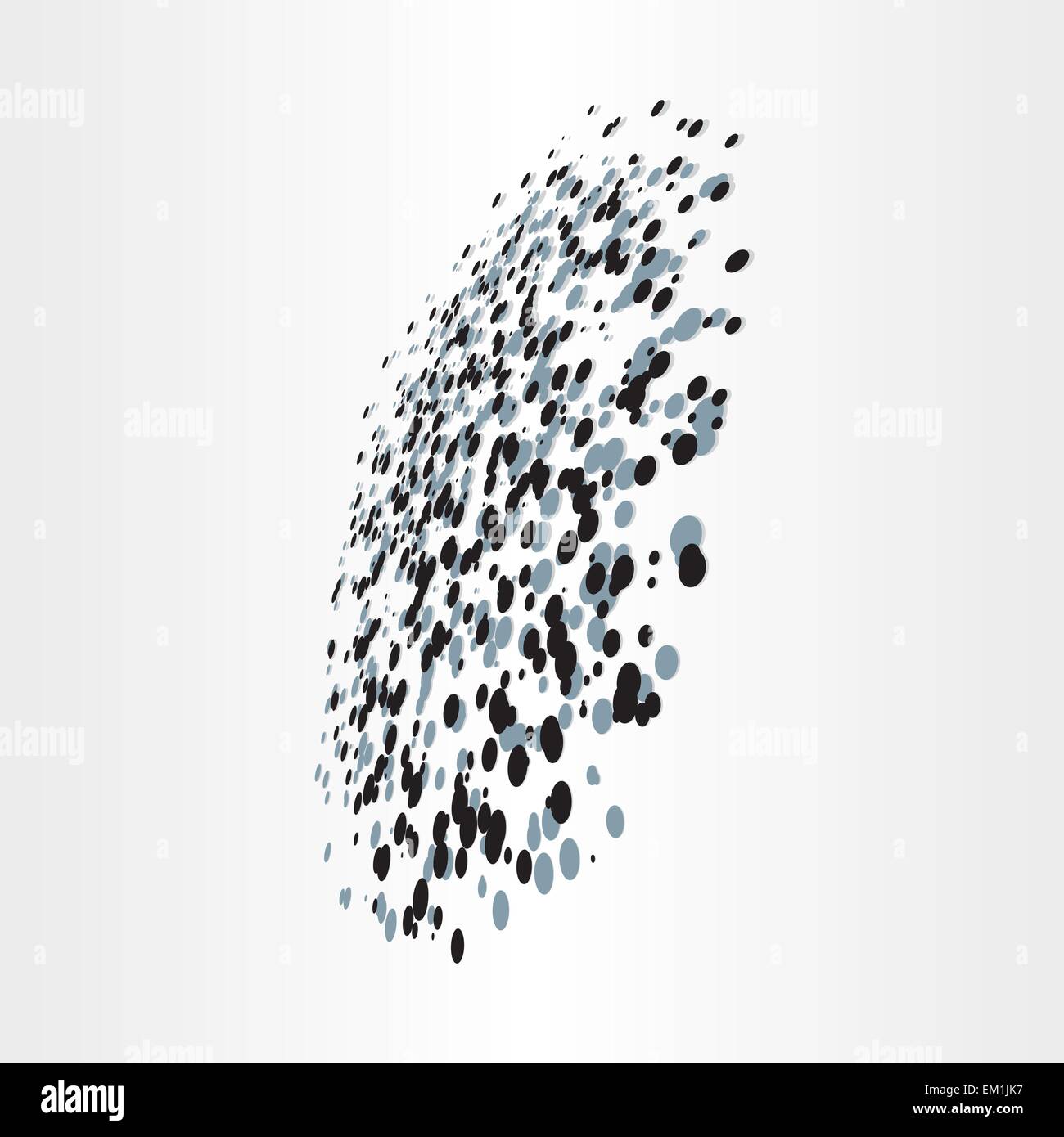 abstract background with circle particles in perspective digital ...