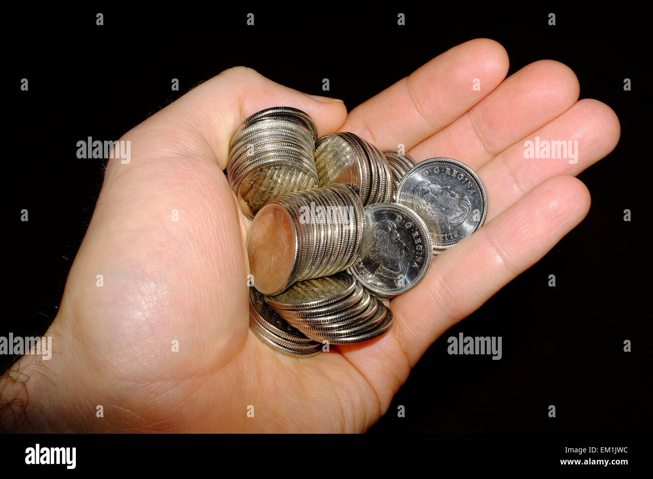 Canadian money hand hi-res stock photography and images - Alamy