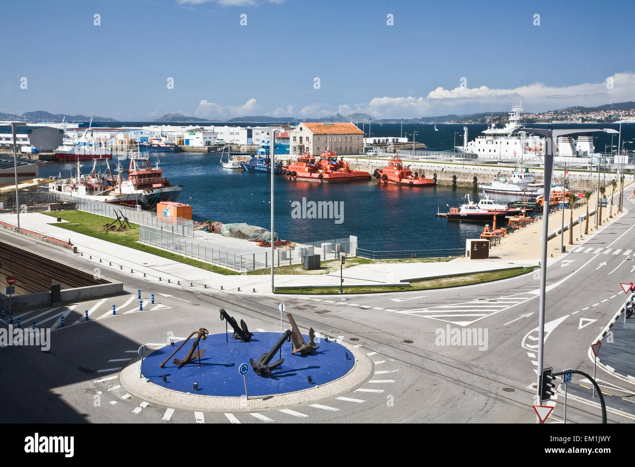 A Harbor And Commercial Dock; Vigo, Spain Stock Photo - Alamy