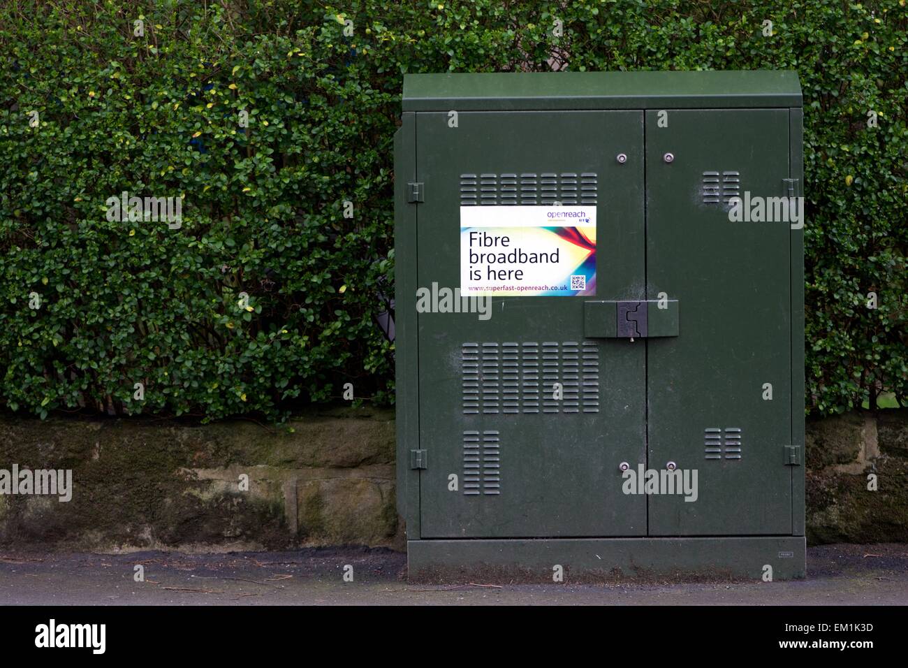 fibre broadband box located on street in harrogate, north yorkshire ...