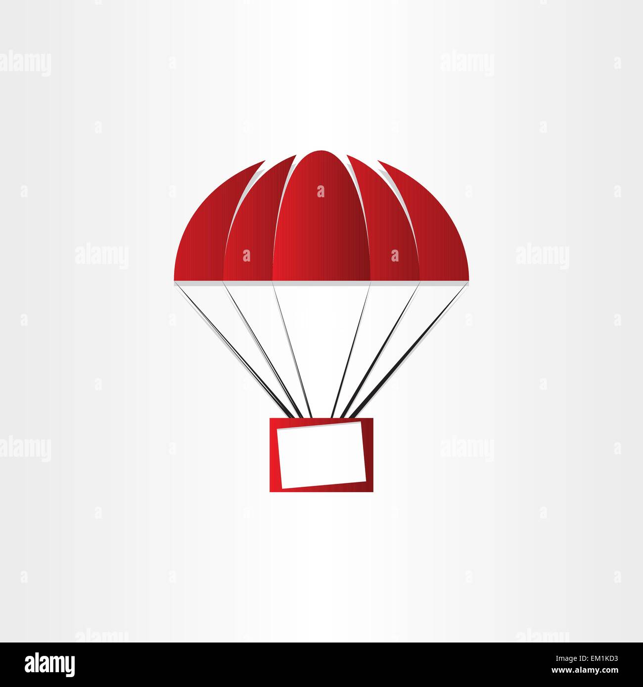 parachute with message box airmail letter event image Stock Vector ...