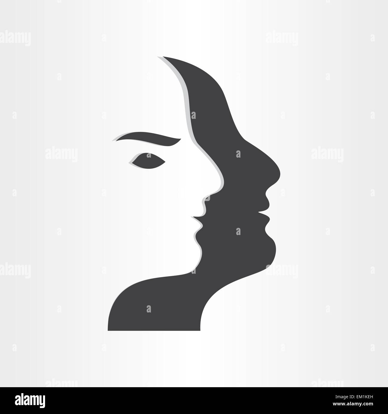 Stylized human head silhouette hi-res stock photography and images - Alamy