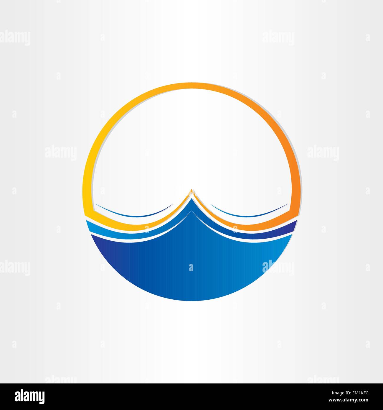 water waves ocean symbol design element emblem Stock Vector Image & Art ...