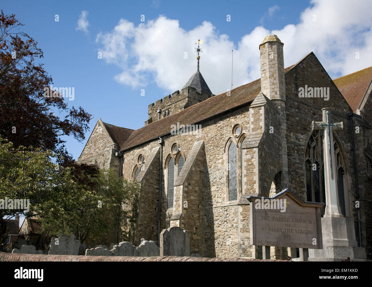A Traditional Anglican Church Building; Rye Sussex England Stock Photo ...