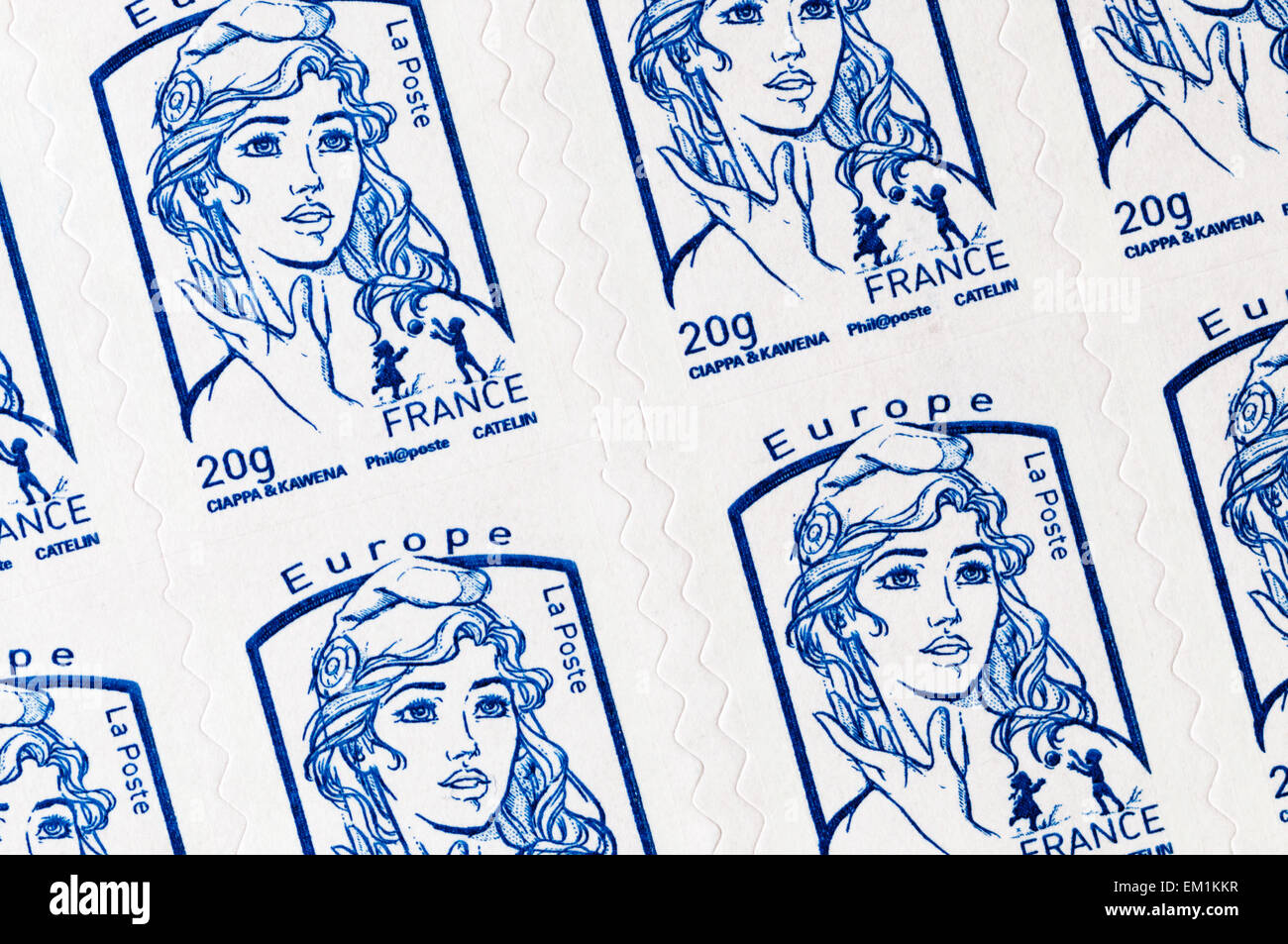 French postage stamps hi-res stock photography and images - Alamy