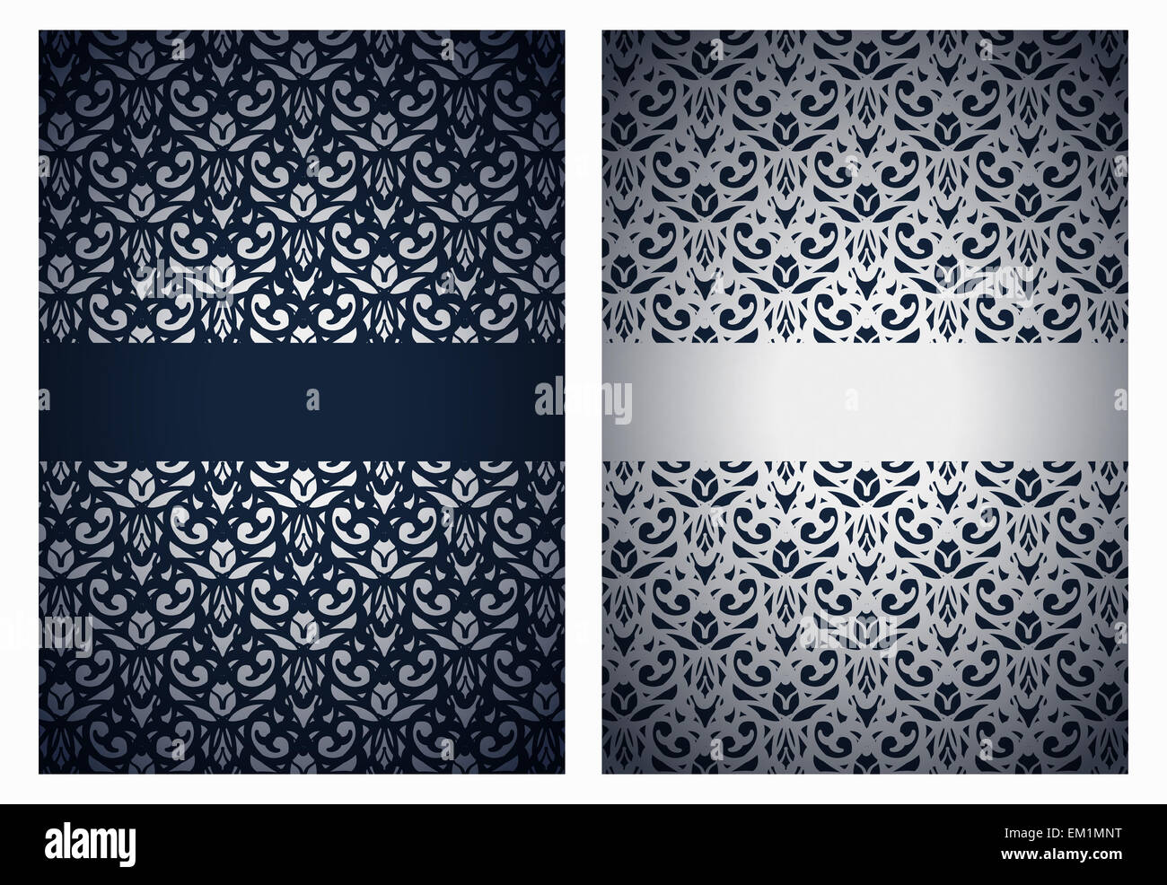 Silver ribbon frame Cut Out Stock Images & Pictures - Alamy