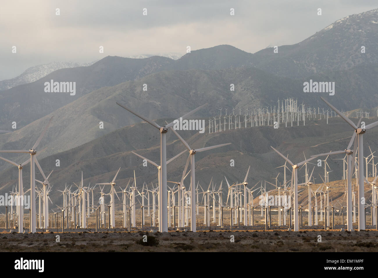 Power windmills in california desert hi-res stock photography and ...