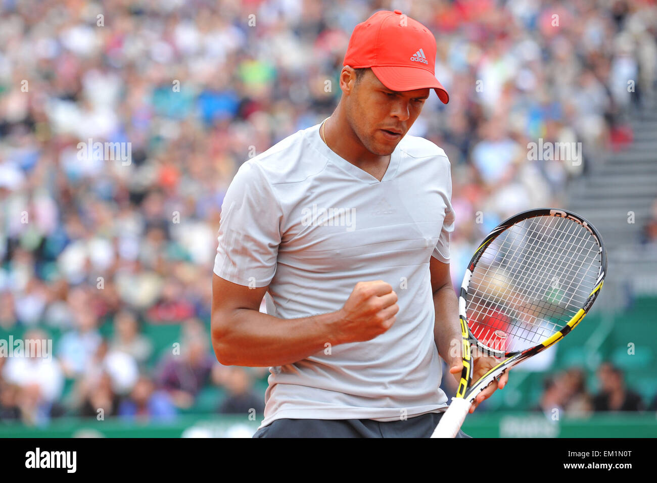 Monaco, France. 15th Apr, 2015. The ATP Masters Series tennis championships. Jo Wilfried Tsonga ...