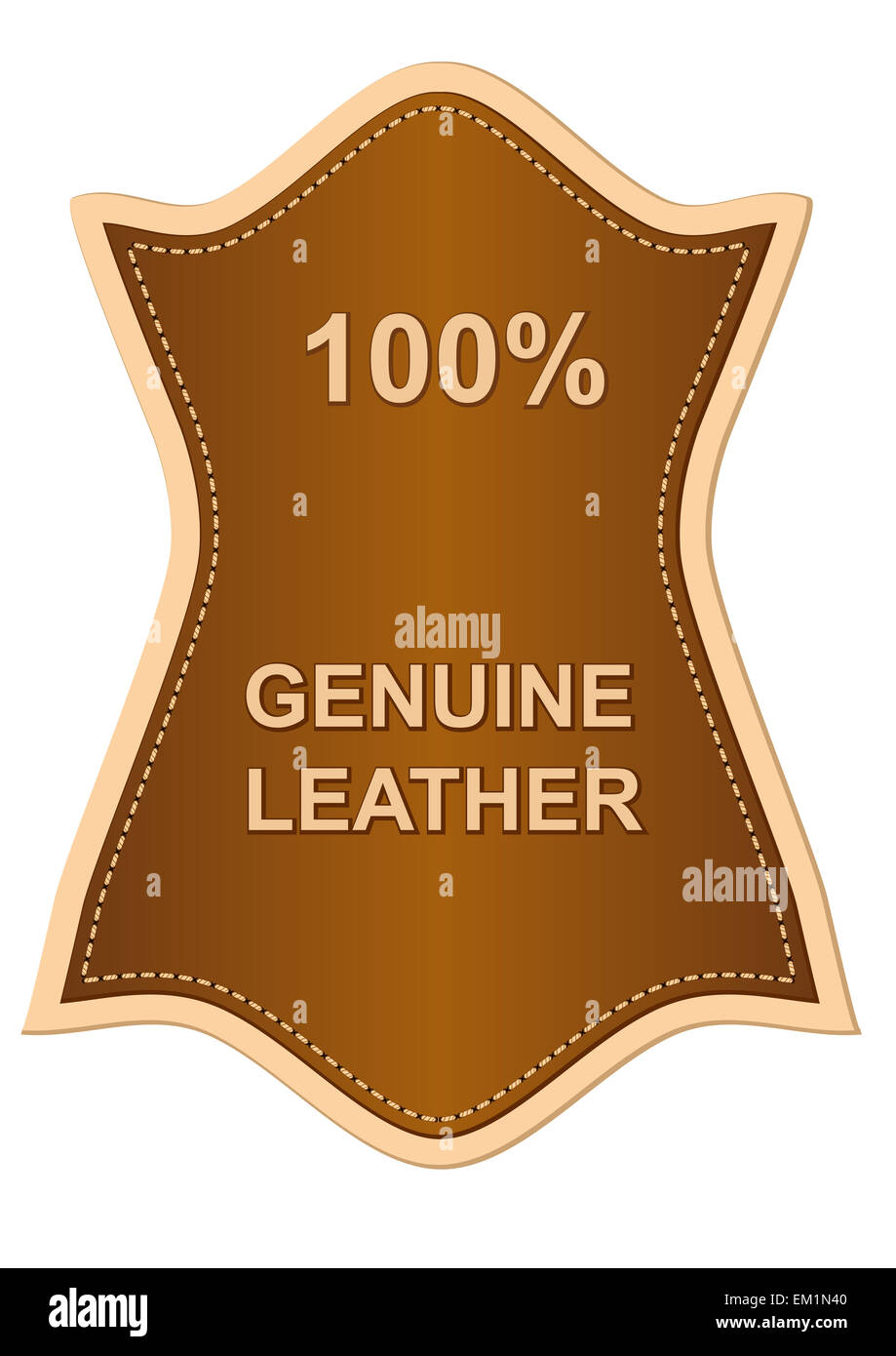 genuine leather label Stock Photo - Alamy