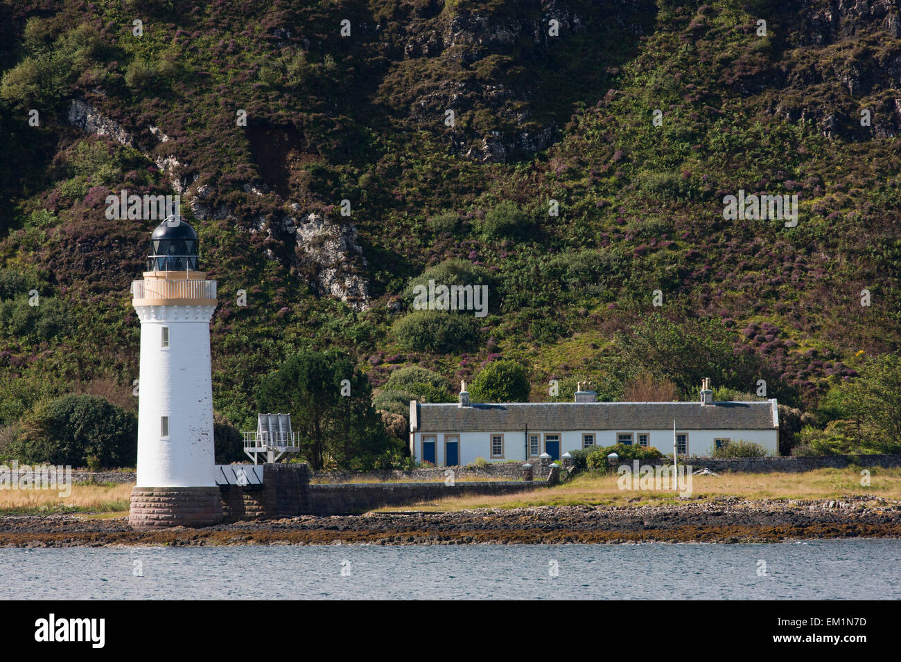 A Lighthouse On The Water's Edge; Isle Of Mull Scotland Stock Photo - Alamy