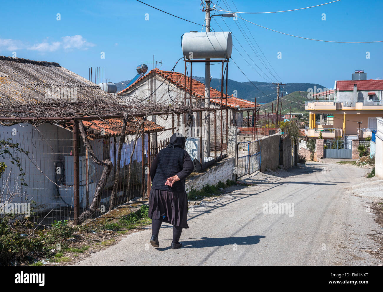 The village of Xarre on the Vrina plain at Butrint National Park ...