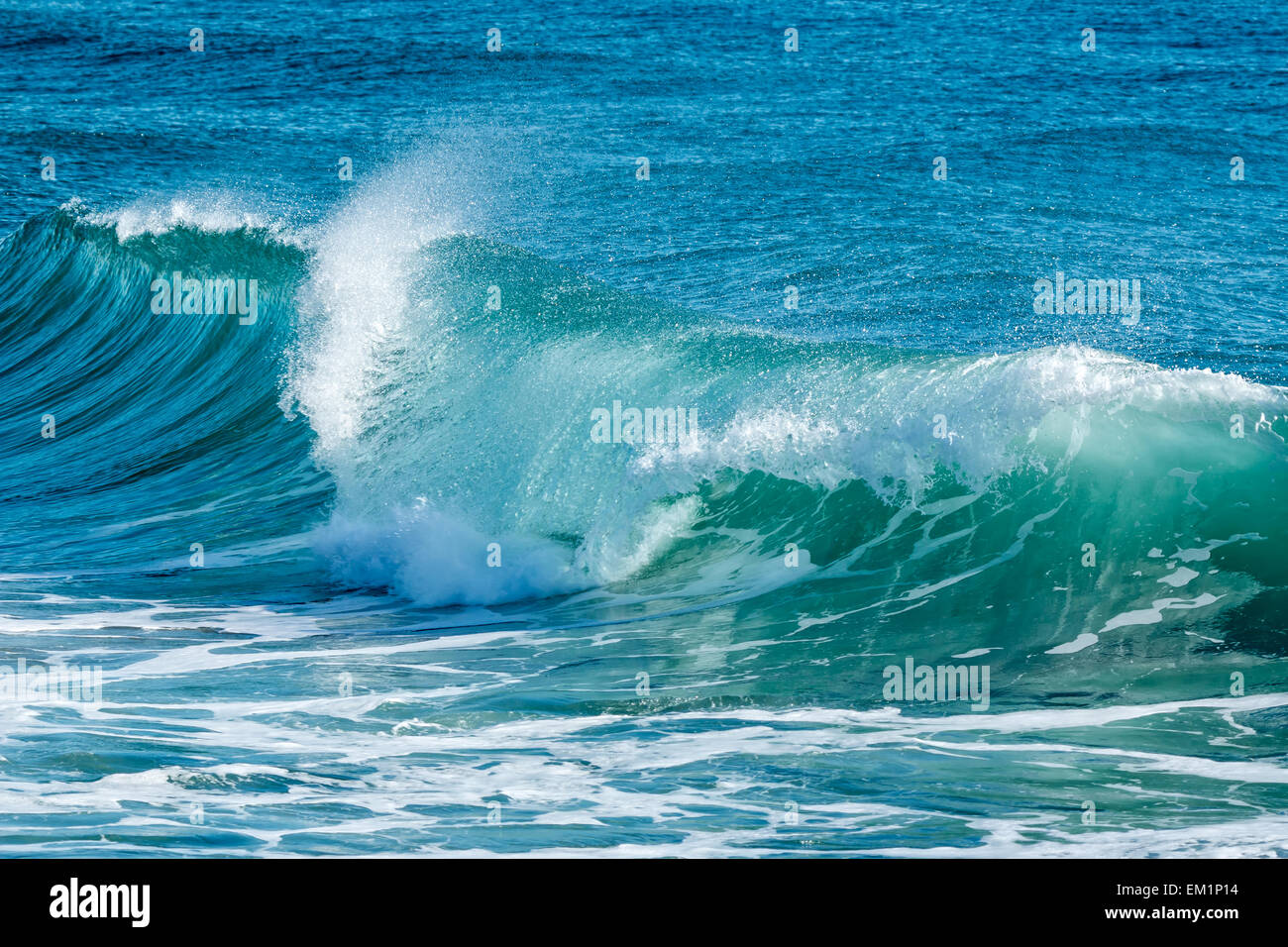 Beautiful Blue Ocean Wave Stock Photo - Alamy