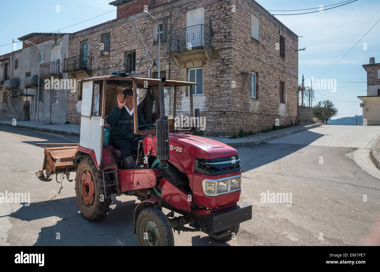The village of Xarre on the Vrina plain at Butrint National Park ...