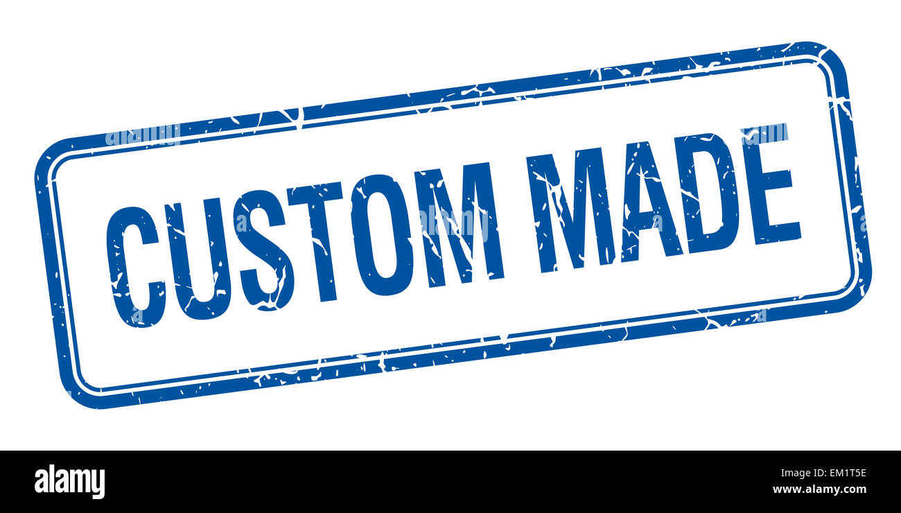 custom made blue square grungy vintage isolated stamp Stock Photo - Alamy