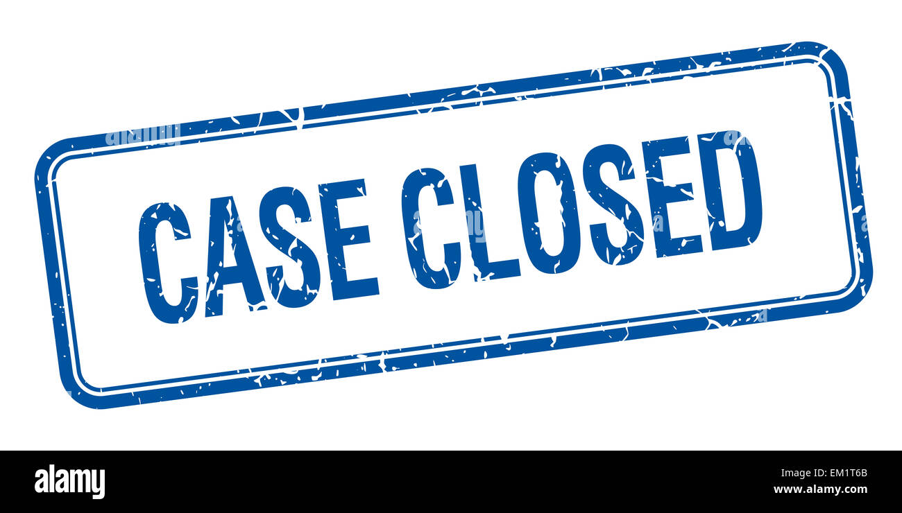 case closed blue square grungy vintage isolated stamp Stock Photo - Alamy