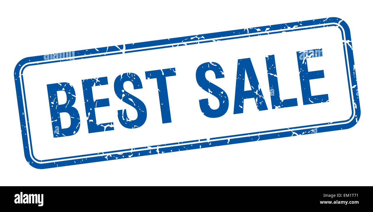 best sale blue square grungy vintage isolated stamp Stock Photo - Alamy