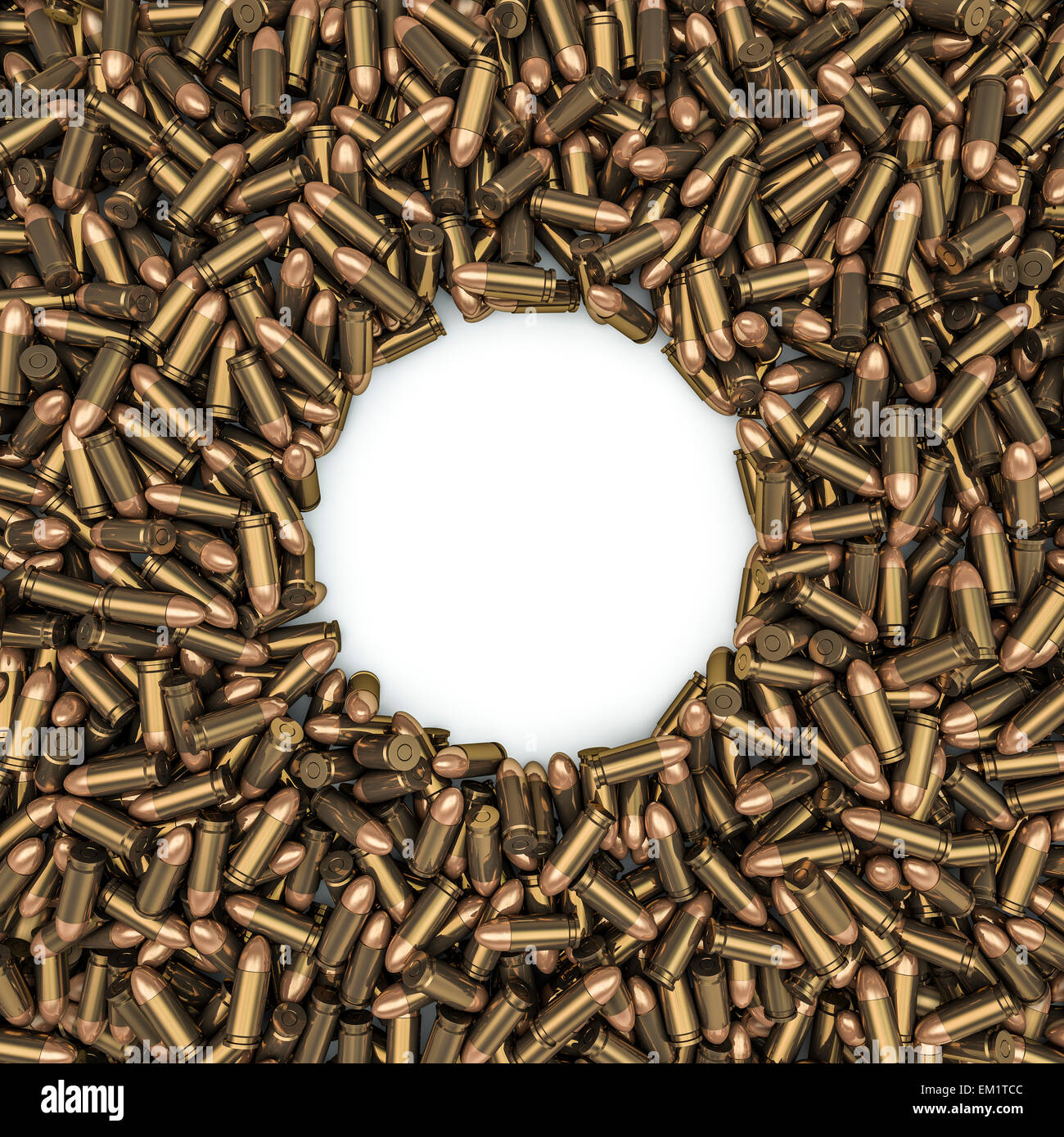 3D render of 9 mm bullets Stock Photo - Alamy