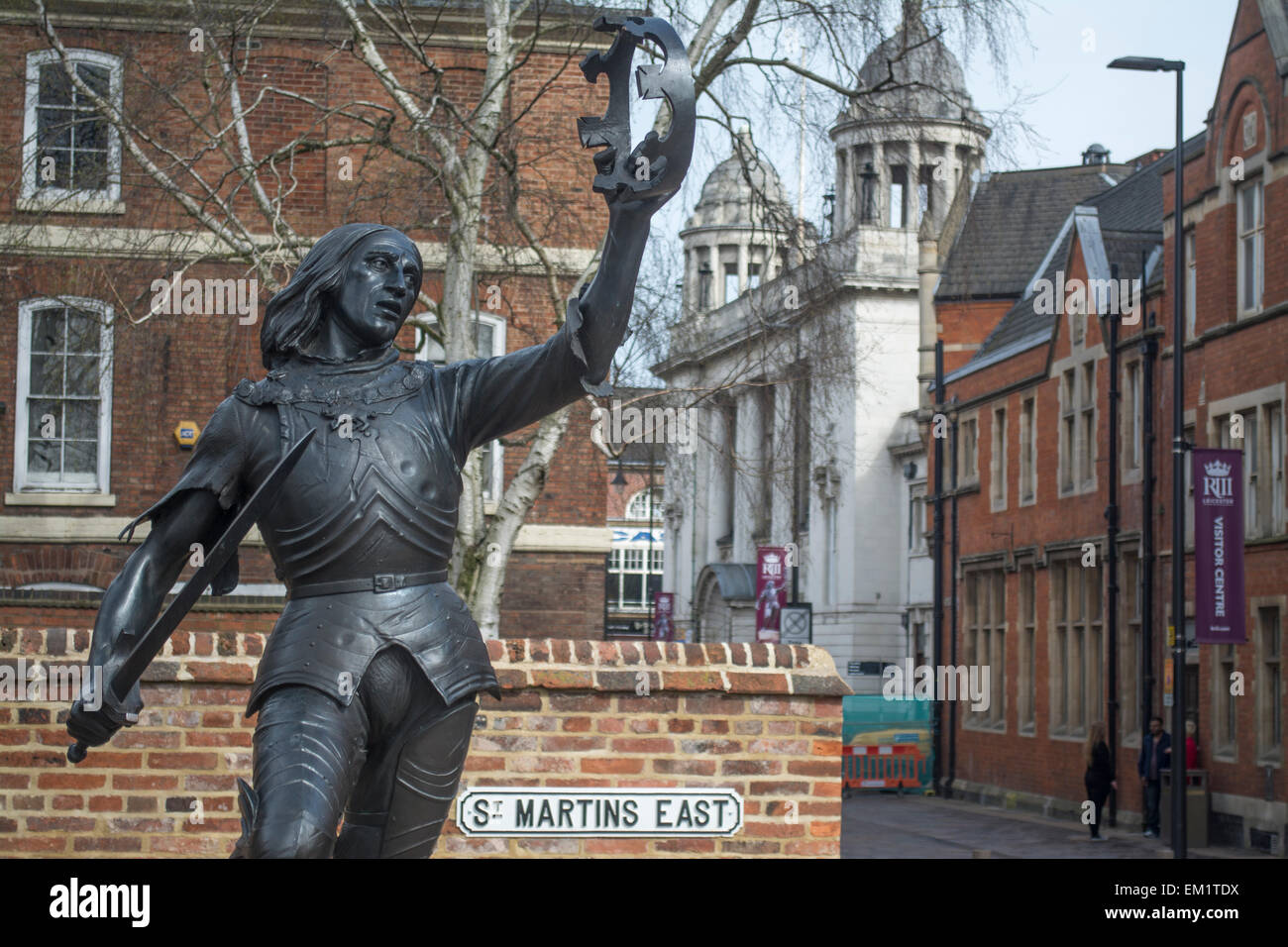 Statue of King Richard III, relocated to the cathedral gardens outside ...
